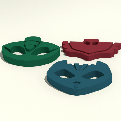 Download 3D printing templates PJ Masks Emblems ・ Cults