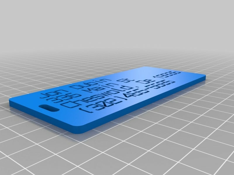 Free STL file luggage tag・3D print model to download・Cults