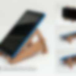 Download free STL file Tilting Tablet Stand cnc/laser • 3D printing ...