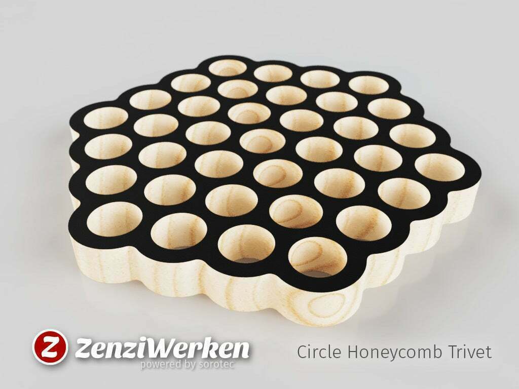 Free STL file Circle Honeycomb Trivet・3D printer design to download・Cults