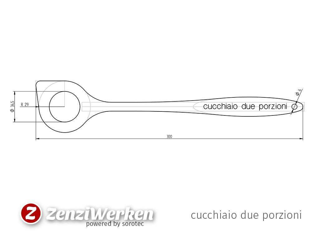 Free STL file Spaghetti Measure Spoon (cucchiaio due porzioni)・3D ...