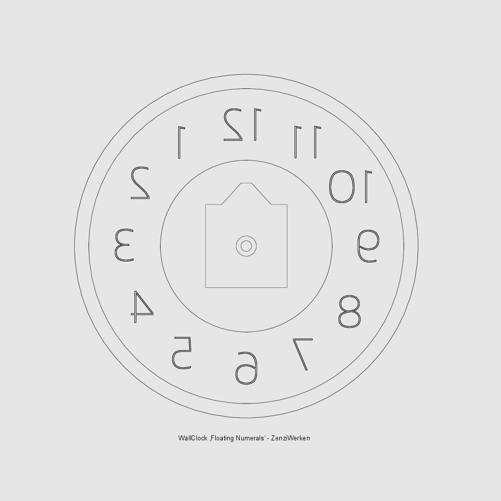 Free 3D file WallClock "Floating Numerals" cnc・3D printer model to ...