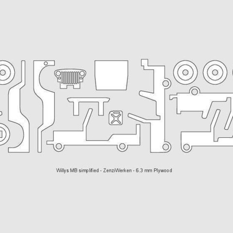 Download free 3D printer designs Willys MB simplified cnc/laser ・ Cults