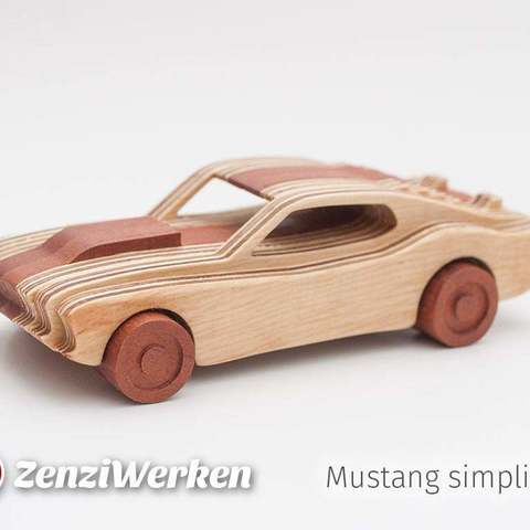 Download free 3D printing models 1969 Mustang simplified cnc/laser ・ Cults
