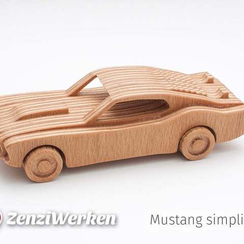 Download free 3D printing models 1969 Mustang simplified cnc/laser ・ Cults