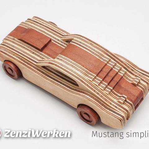 Download free 3D printing models 1969 Mustang simplified cnc/laser ・ Cults