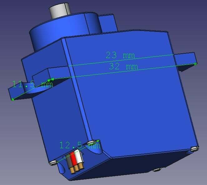 Free STL file 9g Micro Servo Model・Template to download and 3D print・Cults