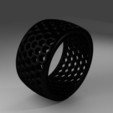 Download free STL file Honeycomb Ring • Model to 3D print ・ Cults