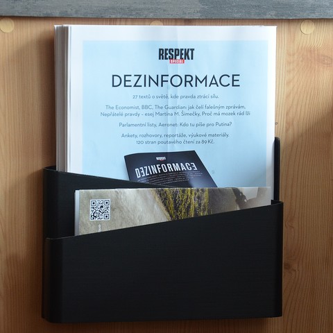 Magazine holder (wall mounted) - Free 3D Print Model