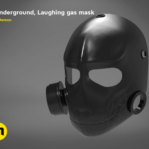 Download 3D printing templates Laughing Gas Mask - 6 underground ・ Cults