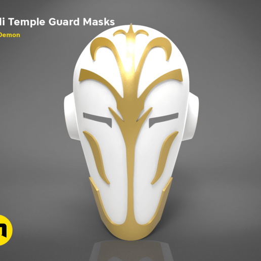 Download OBJ file 4 Jedi Temple Guard Masks • 3D print design ・ Cults