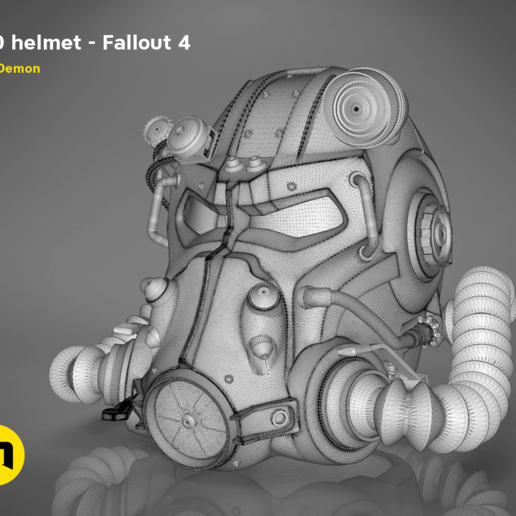 Download 3D printing designs T60 helmet - Fallout 4 ・ Cults