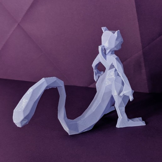 Download 3D printing designs Mewtwo Low-poly Pokemon ・ Cults