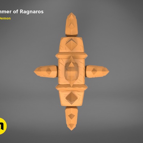 Download STL file Hammer of Ragnaros - World of Warcraft • 3D print ...