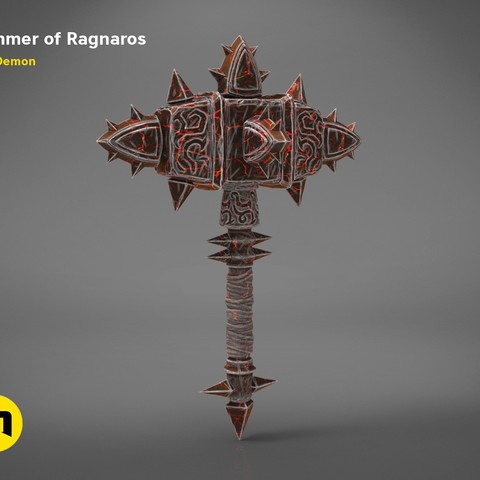 Download STL file Hammer of Ragnaros - World of Warcraft • 3D print ...
