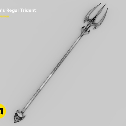 Download OBJ file Orm´s Regal Trident – Aquaman • Design to 3D print ...