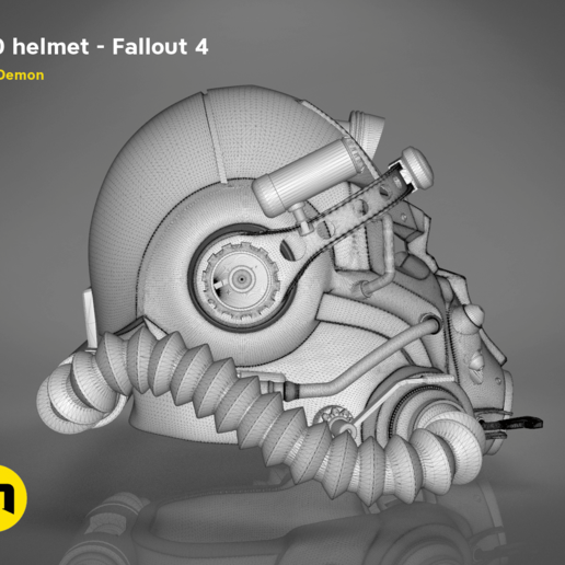 Download 3D printing designs T60 helmet - Fallout 4 ・ Cults