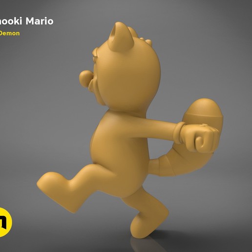 Download STL file Tanooki Mario • 3D printer model ・ Cults