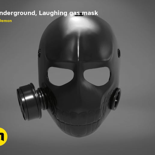 Download 3D printing templates Laughing Gas Mask - 6 underground ・ Cults