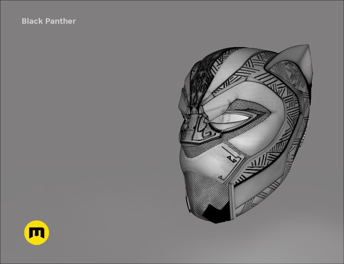 Download STL file Black Panther mask • 3D printer template ・ Cults