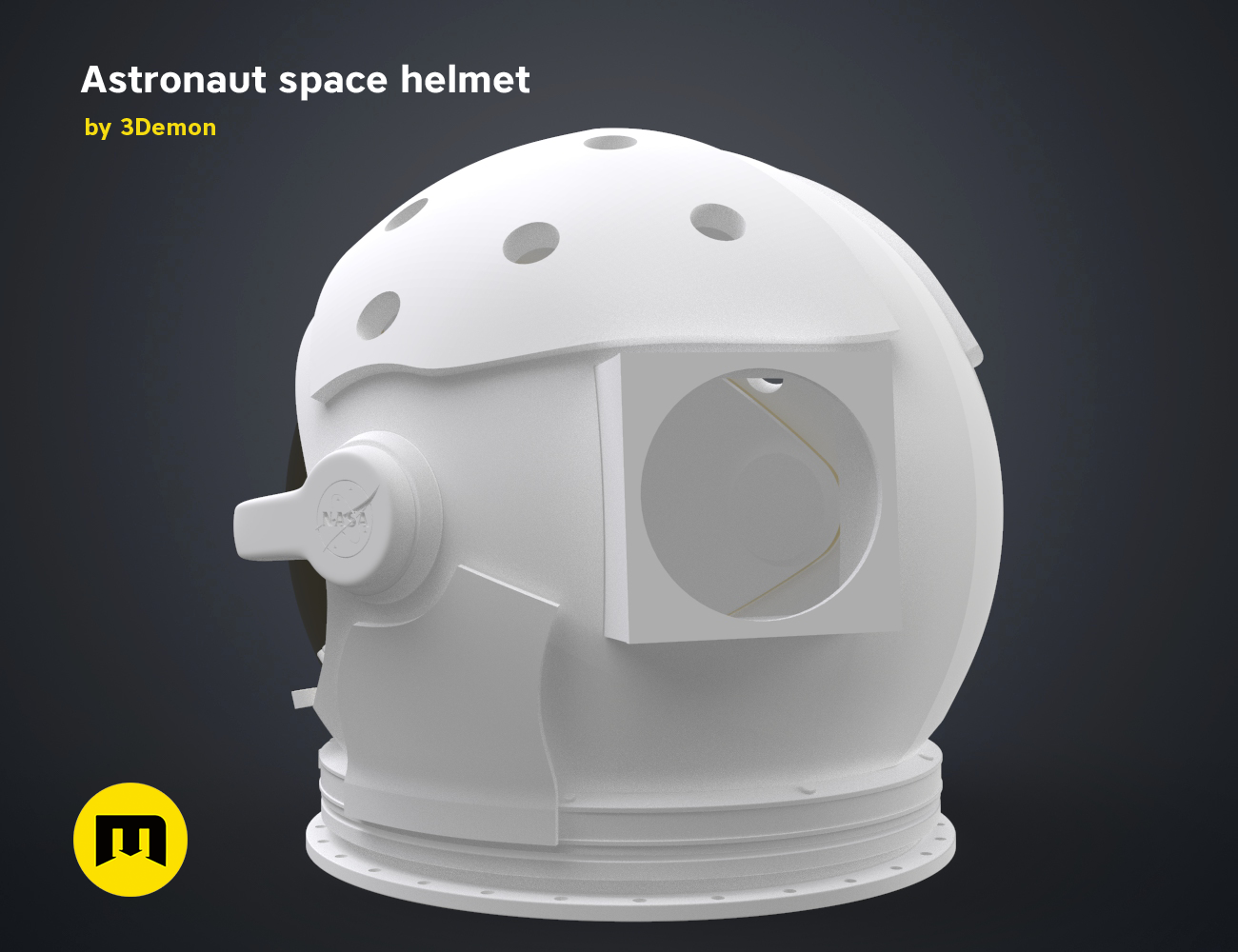 3D file Astronaut space helmet 🧑‍🚀・3D printer design to download・Cults