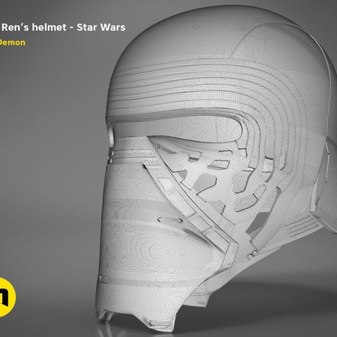 Download STL file KyloRen's helmet - Star Wars ・ Cults