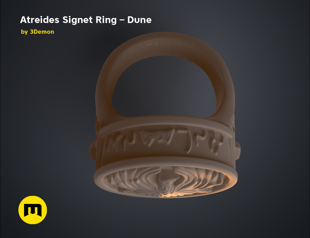 Free STL file Atreides Signet Ring - Dune 💍・3D printing template to ...