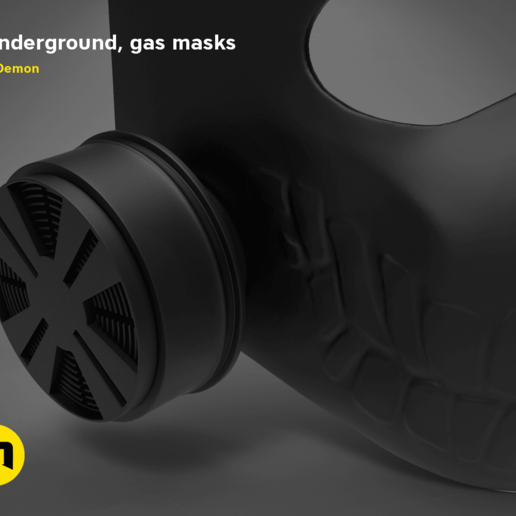 Download 3D printing templates Laughing Gas Mask - 6 underground ・ Cults