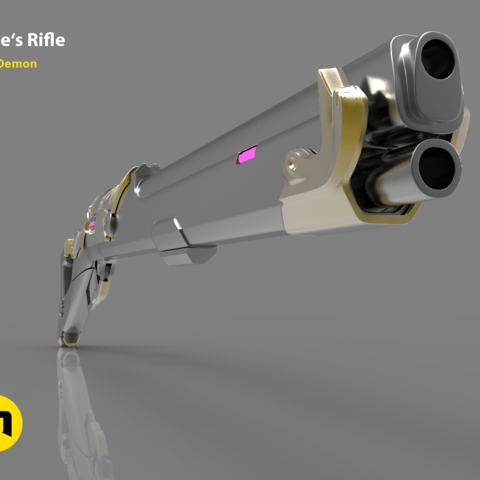 Download OBJ file Ashe’s rifle from overwatch • 3D printable design ・ Cults