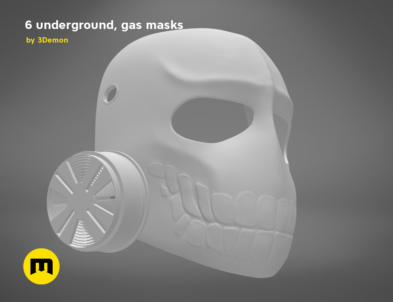 3D file Laughing Gas Mask - 6 underground 🤣・3D printable model to ...