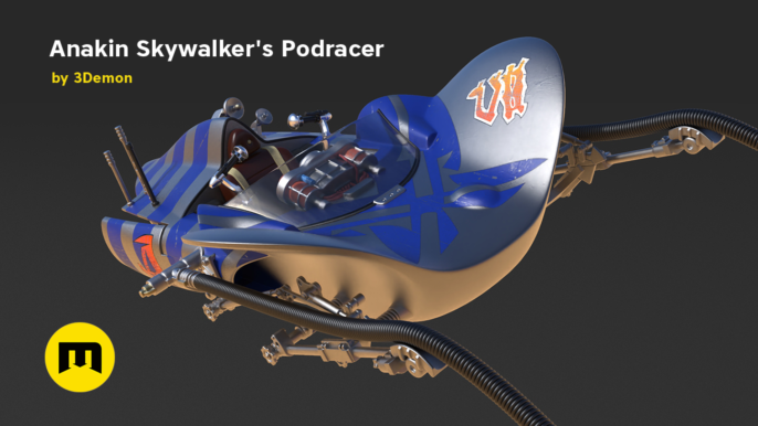 Download STL file Anakin Skywalker's Podracer • 3D print design ・ Cults