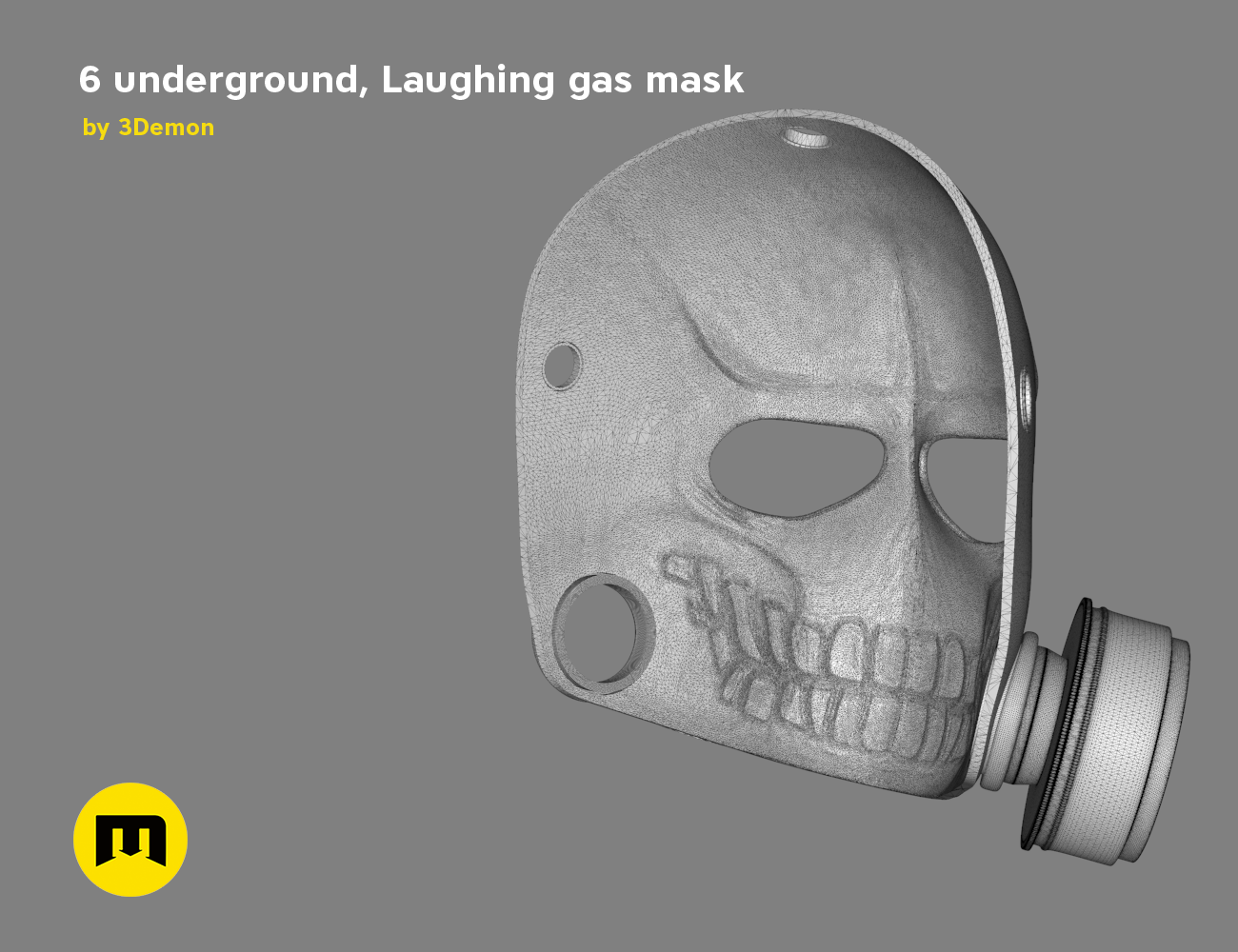 3D file Laughing Gas Mask - 6 underground 🤣・3D printable model to ...