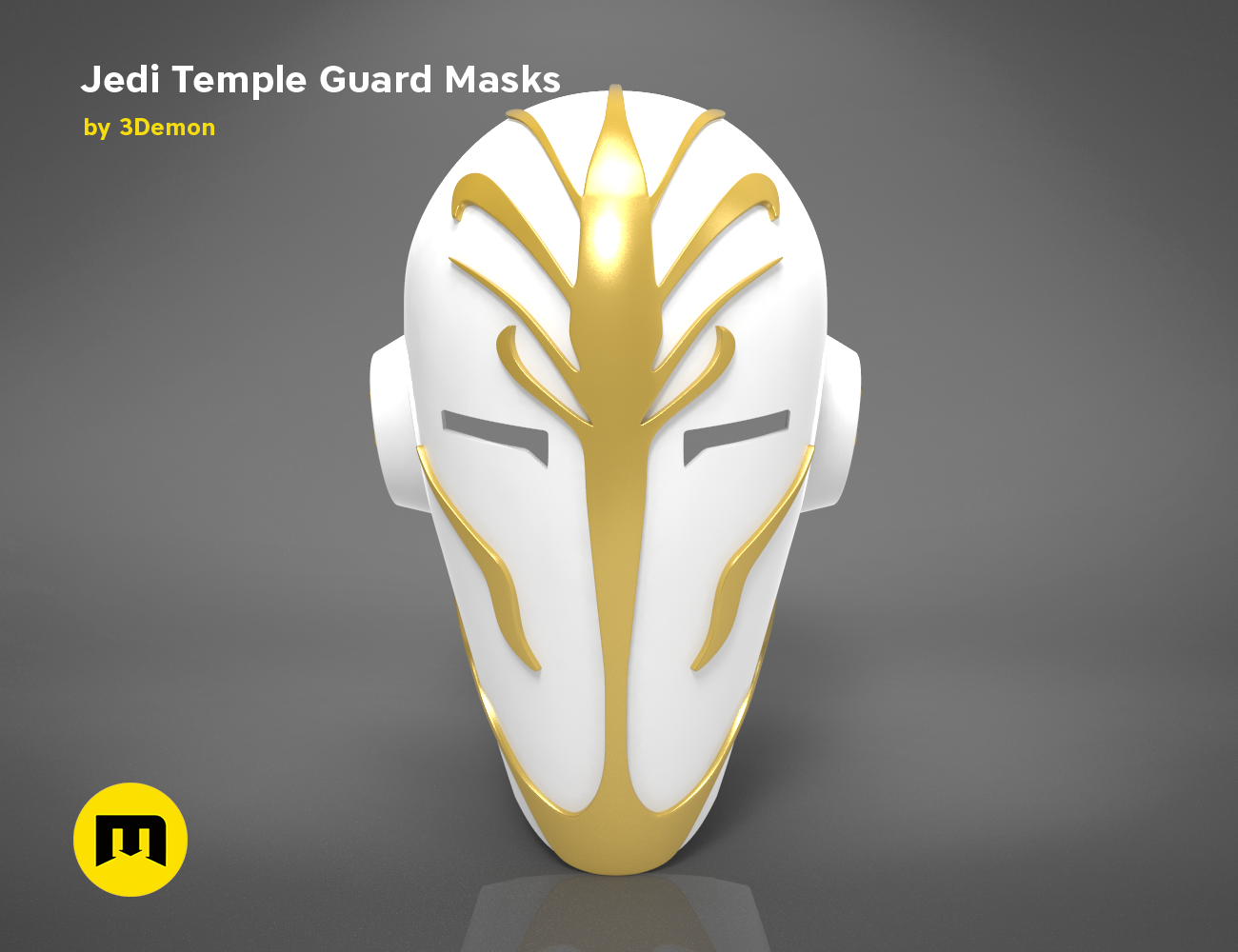 Télécharger fichier OBJ 4 masques de la garde du temple Jedi • Plan ...
