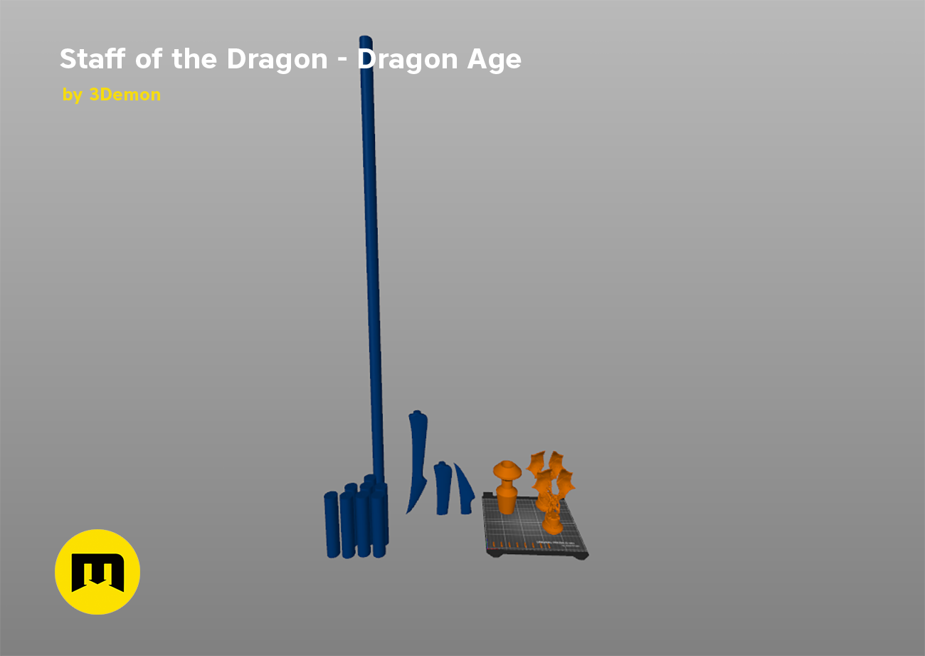 3D file Staff of the Dragon – Dragon Age・3D print design to download・Cults