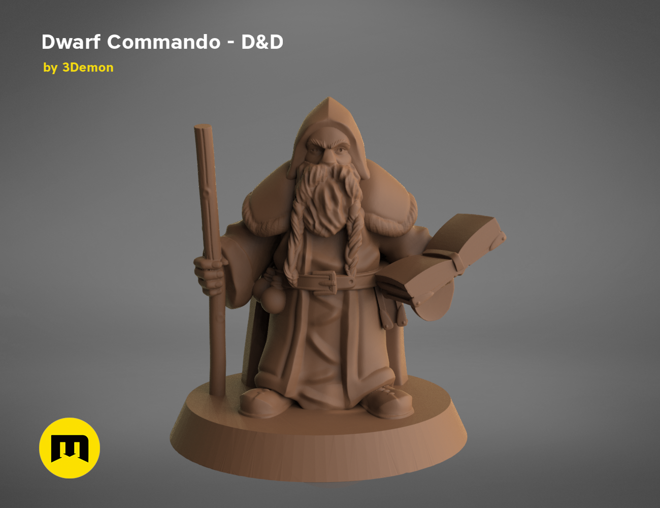 3D file Dwarf Commando - D&D Set 🏹・Design to download and 3D print・Cults
