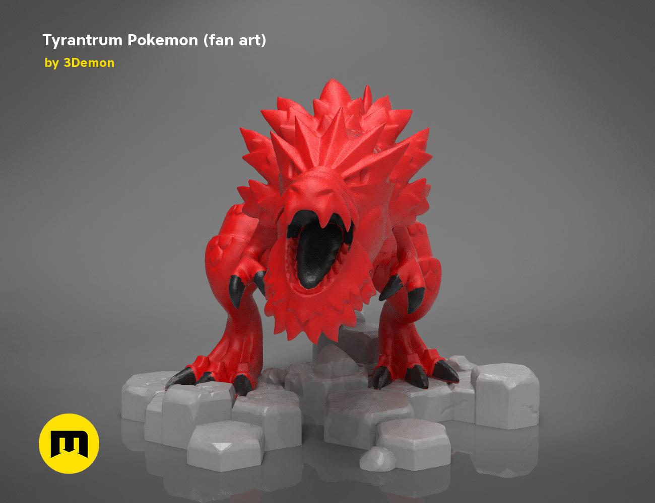 Download OBJ file Tyrantrum Pokemon (fan art) • Model to 3D print ・ Cults