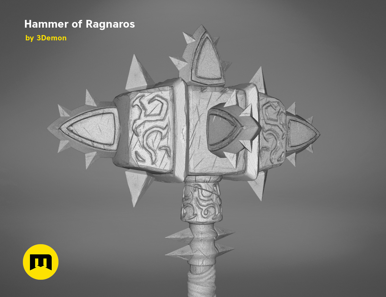 Download STL file Hammer of Ragnaros - World of Warcraft • 3D print ...