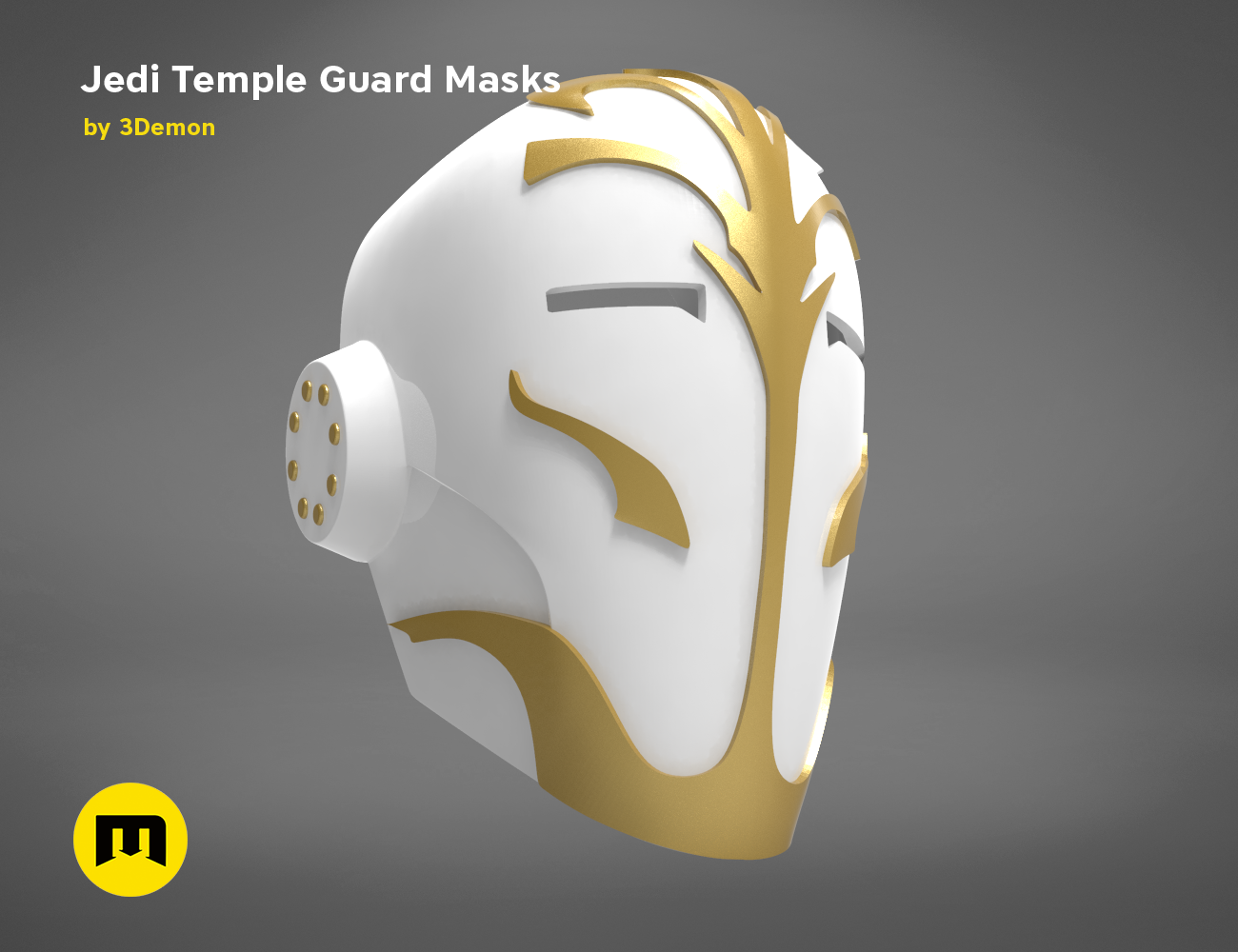 OBJ file 4 Jedi Temple Guard Masks 🕍・3D printable model to download・Cults