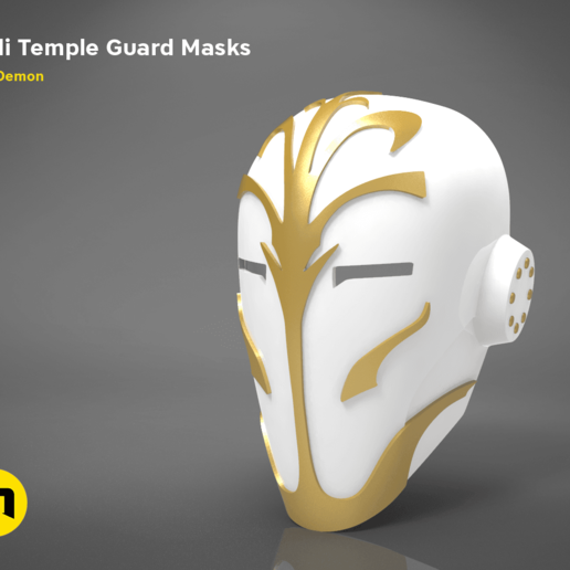 Download OBJ file 4 Jedi Temple Guard Masks • 3D print design ・ Cults