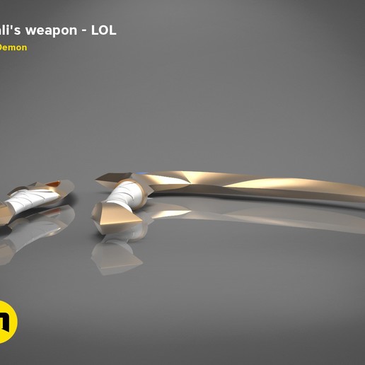 Download 3D printing models Akali’s Weapon - LOL ・ Cults