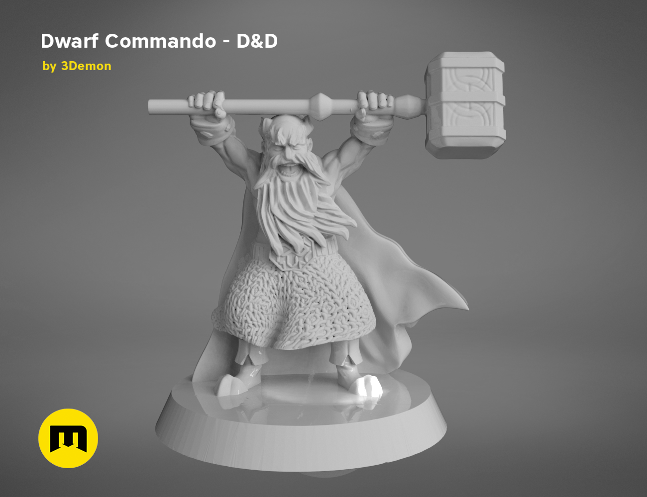 3D file Dwarf Commando - D&D Set 🏹・Design to download and 3D print・Cults