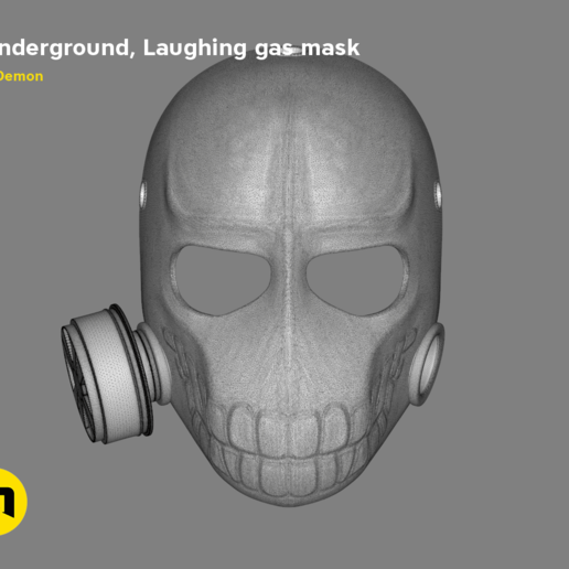 Download 3D printing templates Laughing Gas Mask - 6 underground ・ Cults