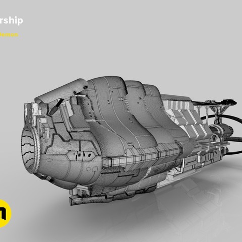 Download 3D print files Fantasy Spaceship ・ Cults