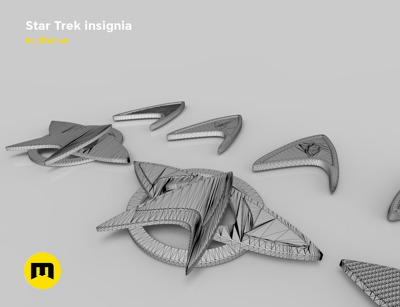 STL file Star Trek Insignia - 3D Print Model ⭐・Model to download and 3D ...