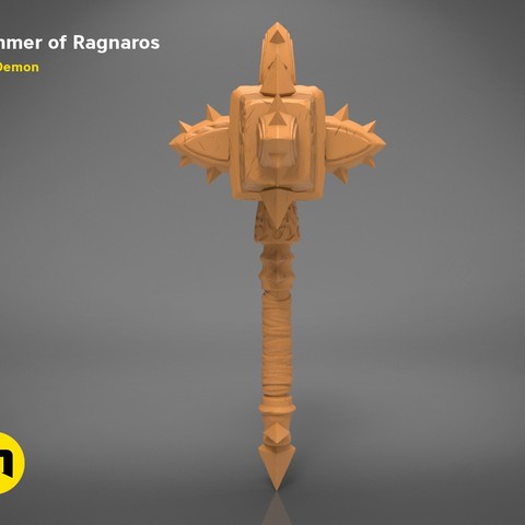 Download STL file Hammer of Ragnaros - World of Warcraft • 3D print ...