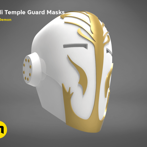Download OBJ file 4 Jedi Temple Guard Masks • 3D print design ・ Cults