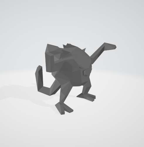 STL file Mankey Low Poly Pokemon・3D printing template to download・Cults