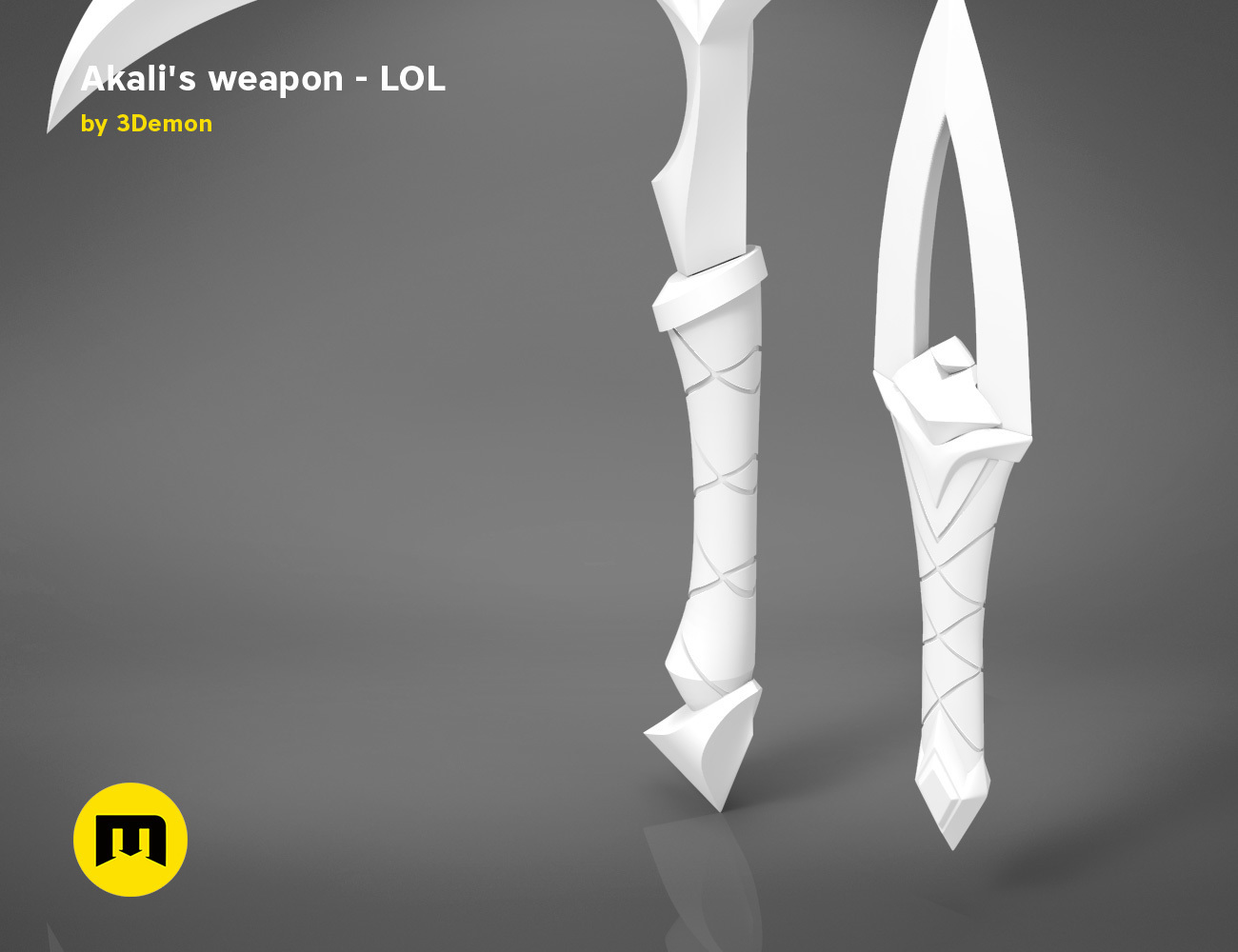 STL file KDA Akali’s Weapons – League of Legends 🔫・Model to download ...