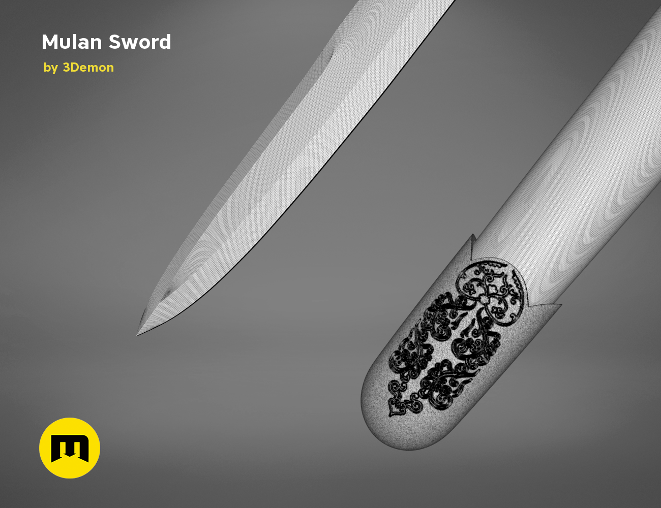 3D file Mulan Sword and Sheath・3D printing template to download・Cults