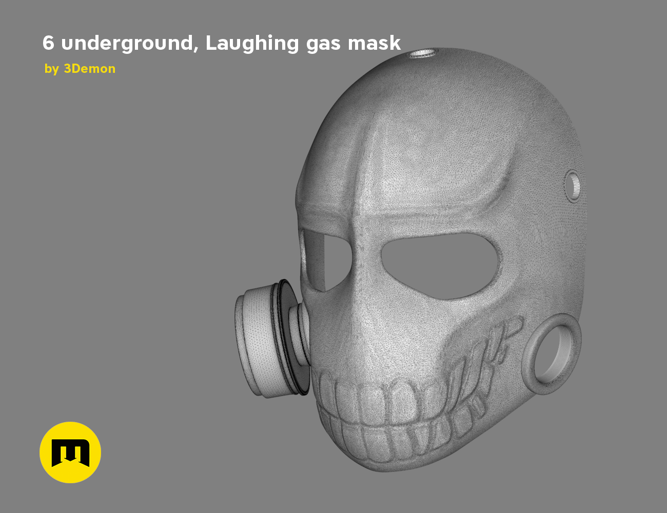 3D file Laughing Gas Mask - 6 underground 🤣・3D printable model to ...